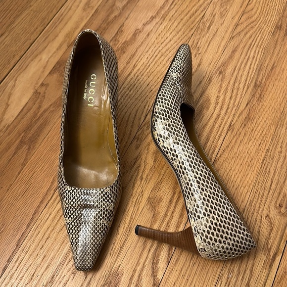 Gucci | Shoes | Vintage Gucci Snake Skin Heels | Poshmark